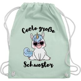 Shirtracer Turnbeutel Coole große Schwester mit Einhorn