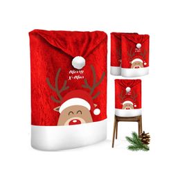 Kesser Weihnachtsfigur, Premium Weihnachtsstuhlüberzug Set Stuhlhussen für Weihnachten