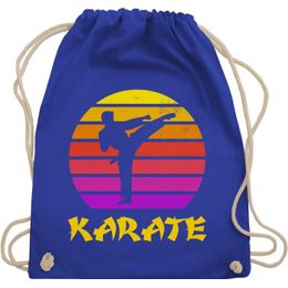 Shirtracer Turnbeutel Karate Retro Sonne