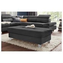 Hocker exxpo - SOFA FASHION Gr. B/H/T: 116cm x 45cm x 70cm, Webstoff, grau (anthrazit) Polsterhocker Hocker