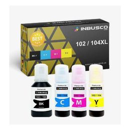 Inbusco 2x Tintenpatronen T102 / 104 kompatibel mit Ep Tintenpatrone (T102 / 104 VAR 2BK)