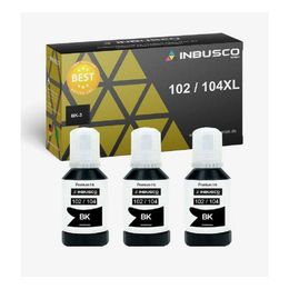 Inbusco 3x Tintenpatronen T102 / 104 kompatibel mit Ep Tintenpatrone (T102 / 104 VAR 3BK)