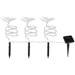 I-Glow LED-Solar-Gartenstecker "Spirale" - 3er-Set