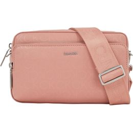 Calvin Klein Kameratasche, Emblem, Reißverschluss, für Damen, rosa
