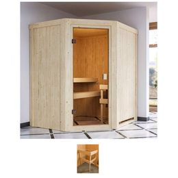 Karibu Sauna Fausin, BxTxH: 170 x 151 x 198 cm, 68 mm, beige