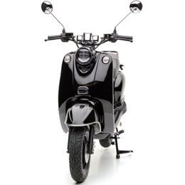 NOVA MOTORS E-Motorroller eRetro Star Li, 2000 W, 45 km/h, bis zu 40 km Reichweite, härteverstellbare Dual-Stoßdämpfer hinten, schwarz