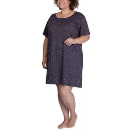 maluuna Sleepshirt maluuna Damen Übergrößen-Nachthemd mit Punkten aus 100% Baumwolle