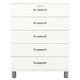 Tenzo Malibu Kommode Metall/Holzwerkstoff 86x41x111 cm Soft white