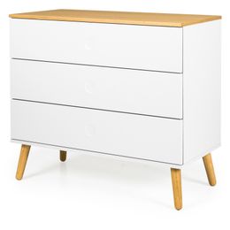 Tenzo Dot Kommode Holz/Spanplatte 90x43x79 cm White/Oak