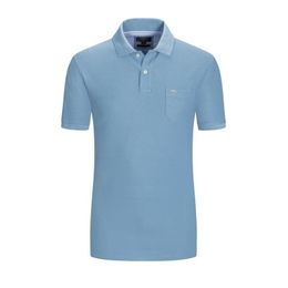 Extralang : Fynch-Hatton, Poloshirt mit Brusttasche, extralang in Hellblau