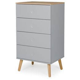 Tenzo Dot Kommode Holz/Spanplatte 55x43x98 cm Cool Grey/Oak