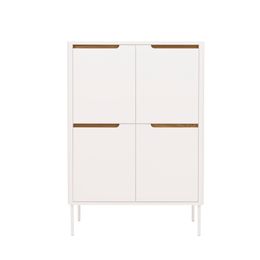 Tenzo Switch Hochschrank Metall/Holzwerkstoff 90x45x128 cm Soft white