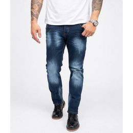 Rock Creek Regular-fit-Jeans Herren Jeans Regular Fit Dunkelblau RC-2110