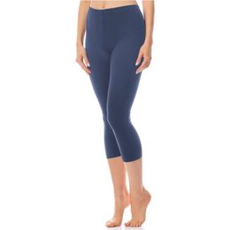 Antie Leggings Damen 3/4 Capri Hose aus Baumwolle AN60-101 (1-tlg) elastischer Bund