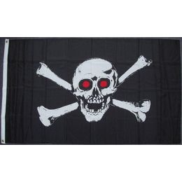 flaggenmeer Flagge Pirat mit roten Augen 80 g/m²