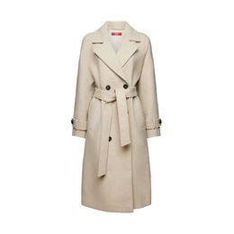 Esprit Collection Wollmantel Recycelt: Mantel aus Wollmix mit Gürtel