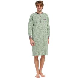 PASTUNETTE Nachthemd Herren Schlafshirt mit Knopfleiste (1-tlg) Baumwolle