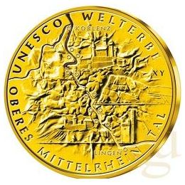 1/2 Unze Goldmünze - 100 Euro Oberes Mittelrheintal 2015 (G)