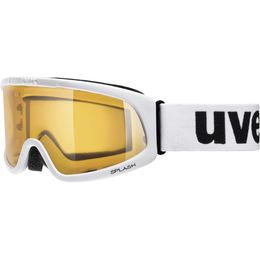 Uvex Skibrille "Splash", Single Lens, kontrastverstärkend, kratzfest, weiß, OneSize