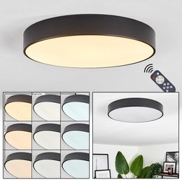 hofstein Diagonal Deckenleuchte LED Schwarz, 1-flammig, Fernbedienung