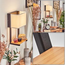 hofstein Bonigen Wandleuchte LED Naturfarben, Schwarz, 1-flammig