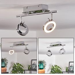 hofstein Altamahaw Deckenleuchte LED Silber, 2-flammig