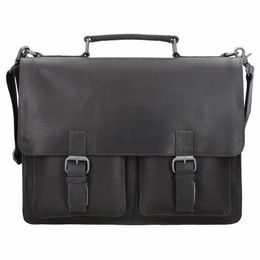 Leonhard Heyden Dakota Aktentasche Leder 40 cm Laptopfach braun