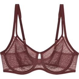 Triumph Signature Sheer Bügel-BH, Doppelträger, transparent, für Damen, braun, 90C