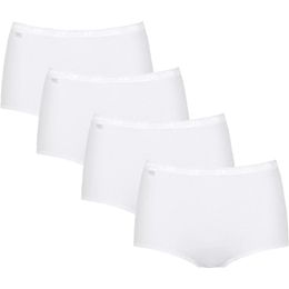 Sloggi Basic+ Maxi-Panty, 4er-Pack, Premium Comfort, für Damen, weiß, 46