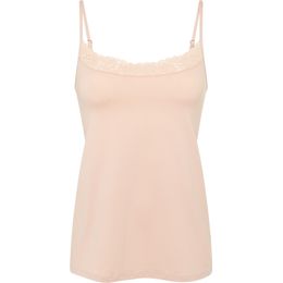 Calida Natural Comfort Lace Unterhemd, Spitze, verstellbar, für Damen, rosa, XS