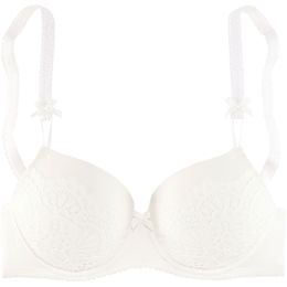 Lascana Aurora Bügel-BH, florale Stickerei, für Damen, weiß, 85E