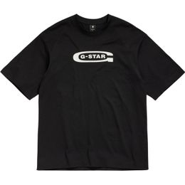 G-Star Raw T-Shirt, Rundhals, Logo, für Herren, schwarz, XL