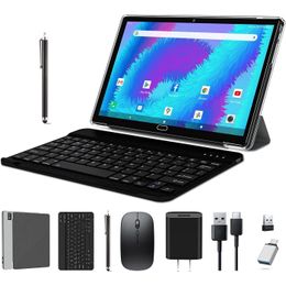 ANTEMPER mit 2,4G WiFi Tastatur + Stift + Maus + Hülle Tablet (10