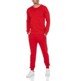 RedBridge Jogginganzug RED BRIDGE Herren Jogginganzug Set Sweatshirt Hose Premium Basic (Spar-Set