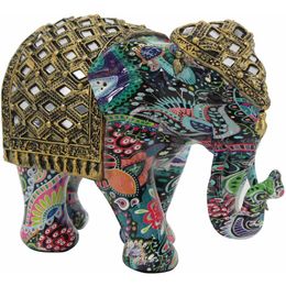 Signes Grimalt - Elefantenfigur Figuren Goldtier -Elefant Abbildung 10x21x14cm 28709 - Dorado