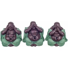 Buddha -Figurenfiguren Buddha -Figur sieht/höre 3 Einheiten Buddhas Blue 16x19x19cm 26628 - Azul - Signes Grimalt