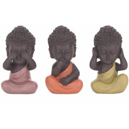 Signes Grimalt - Buddha -Figurenfiguren Buddha sieht nicht/Hey/Speaks Set 3U Multicolor Buddles 4x5x8cm 10875 - Multicolor