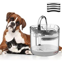 1,8 l recycelbarer automatischer Katzenbrunnen – intelligenter geräuschloser Wasserspender für Katzen und Hunde mit EU-Stecker