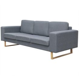 3-Sitzer Sofa Couch Wohnzimmersofa - Stoff Hellgrau BV462939 Bonnevie