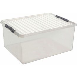 Sunware - Kunststoff-Box Q-Line 120l mit Deckel transparent Aufbewahrungsbox Box