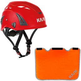 Kask - Schutzhelm Plasma aq + Nackenschutz orange mit bg Bau Förderung - Farbe:rot