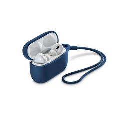 Hama Kopfhörer-Schutzhülle Schutzhülle aus Silikon für das Ladecase AirPods 1. Generation, Kratzfestes Sleeve, Ultra Slim, Wireless Charging kompatibel, blau