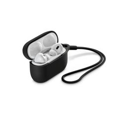 Hama Kopfhörer-Schutzhülle Schutzhülle aus Silikon für das Ladecase AirPods 1. Generation, Kratzfestes Sleeve, Ultra Slim, Wireless Charging kompatibel, schwarz