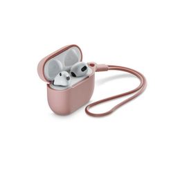 Hama Kopfhörer-Schutzhülle Schutzhülle aus Silikon für das Ladecase AirPods 3. Generation, Kratzfestes Sleeve, Ultra Slim, Wireless Charging kompatibel, rosa