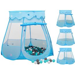 vidaXL Spielzelt Kinder-Spielzelt mit 250 Bällen Blau 102x102x82 cm
