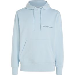 Calvin Klein Jeans Hoodie, Baumwolle, Logo-Print, für Herren, blau, L
