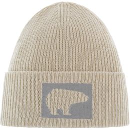 Eisbär® Strickmütze "Agnes", Cashmere, Logo-Print, beige, OneSize