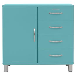 Tenzo Malibu Schrank Metall/Holzwerkstoff 98x41x92 cm Lagoon Blue