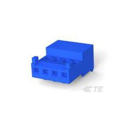 TE Connectivity 04P MTA100 CONN ASSY POL RIB Headers & Wire Housings 4P 26AWG TIN CLSD W/TAB WHT W/BLU STRP, Pack of 800 Pieces - 643815-4