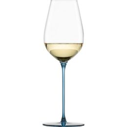 Eisch Champagnerglas INSPIRE SENSISPLUS, Kristallglas, die Veredelung der Stiele erfolgt in Handarbeit, 400 ml, 2-teilig, blau